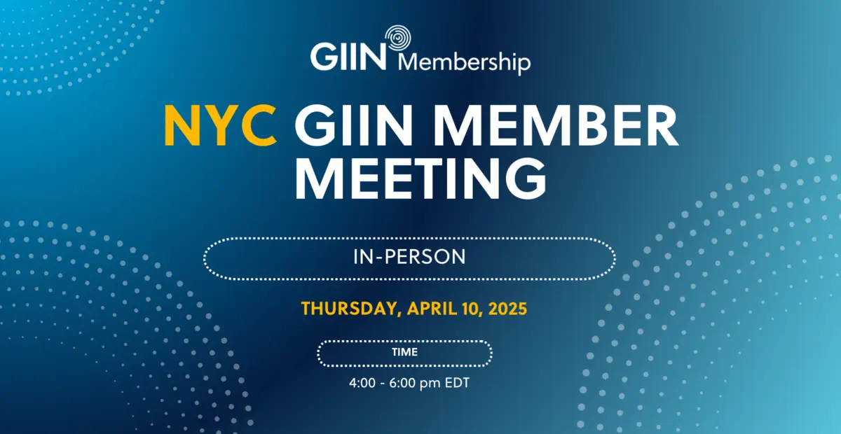 NYC GIIN Member Meeting alongside GPC Conference | GIIN Member Connect