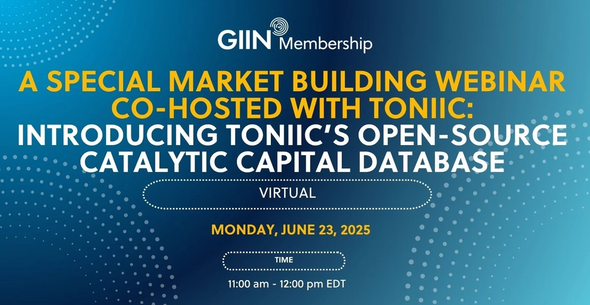 A Special Market Building Webinar Co-Hosted with Toniic: Introducing ...
