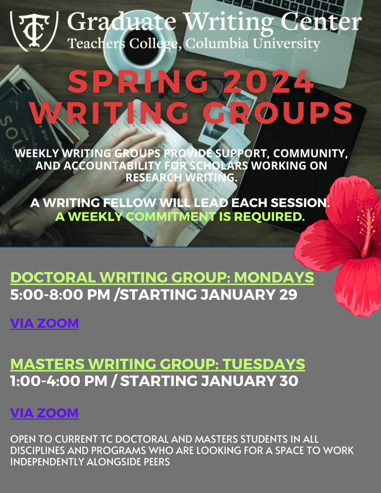 GWC: Doctoral Writing Group | TC Engage