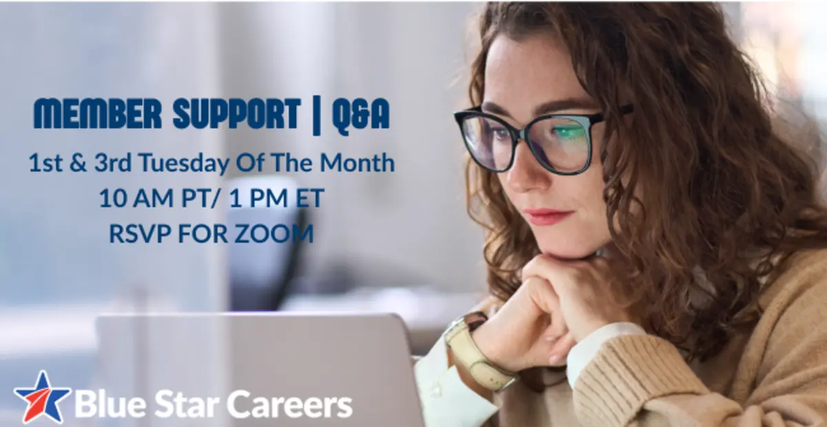 Blue Star Careers Member Drop-In Support | Office Hours! | Blue Star Neighborhood