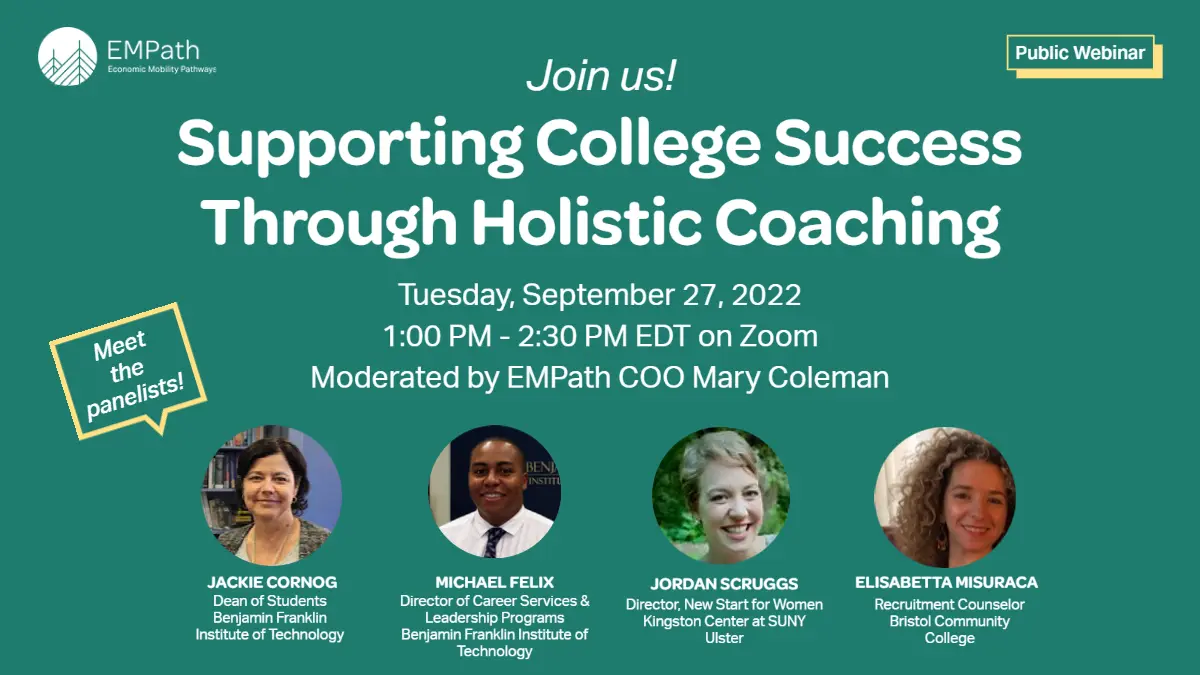 Supporting College Success through Holistic Coaching | Economic ...